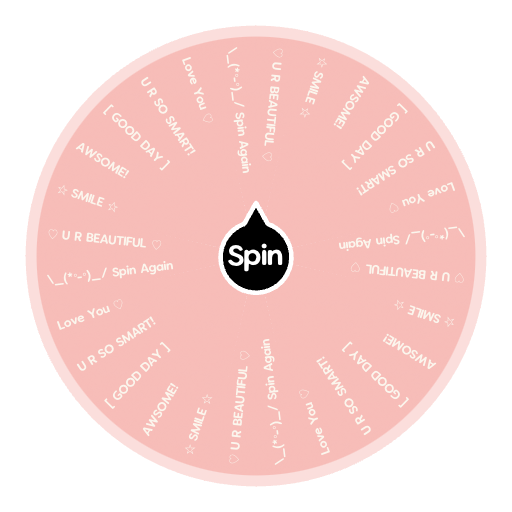 Pink Secret Message Wheel♡ | Spin the Wheel - Random Picker