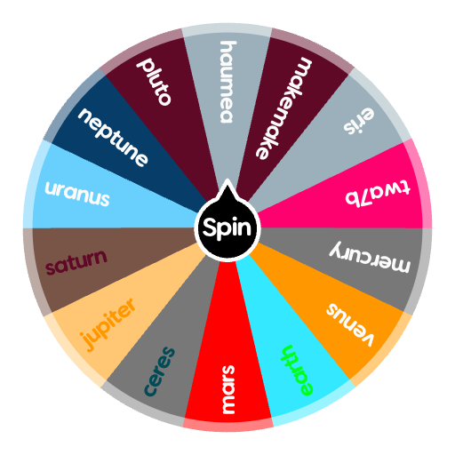Planets and dwarf planets and exo planet | Spin The Wheel - Random Picker