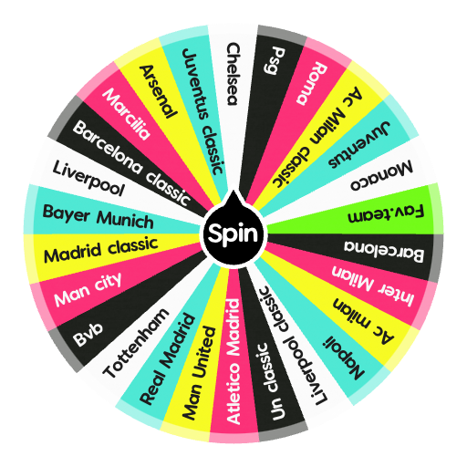 Playstation football team's | Spin the Wheel - Random Picker