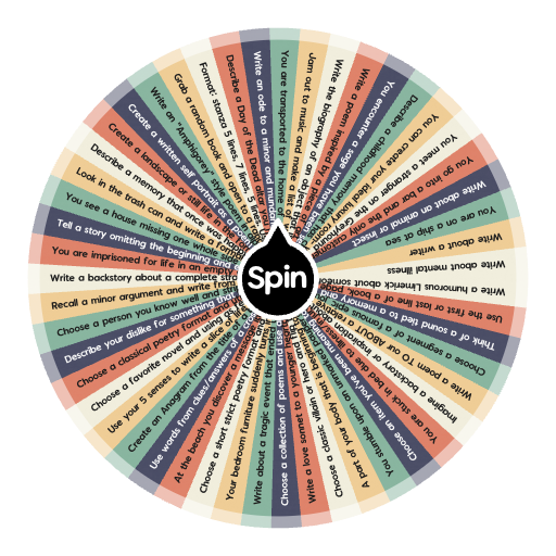Poetry Prompts | Spin the Wheel - Random Picker