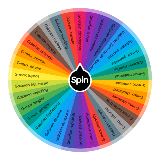 Pokemon gen 8 new pokemon forms | Spin the Wheel - Random Picker