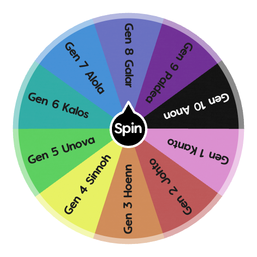 Pokemon Generation | Spin the Wheel - Random Picker