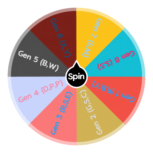 Pokémon Generation Picker | Spin the Wheel - Random Picker