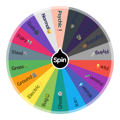 Pokémon Types | Spin The Wheel App