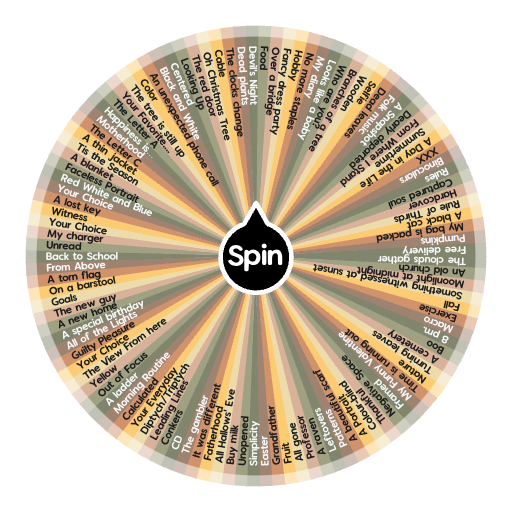 Prompts for any sort of creation you want. | Spin the Wheel - Random Picker