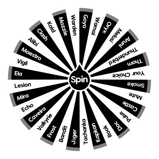 R6 Defend Operators | Spin the Wheel - Random Picker