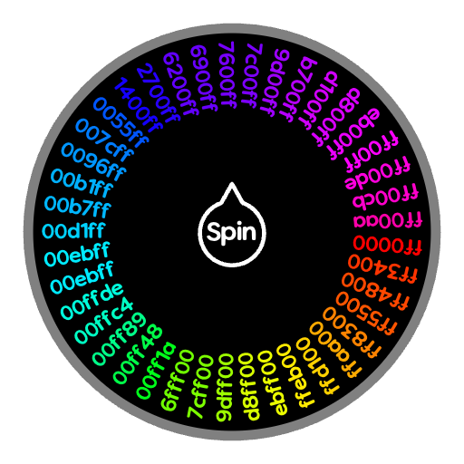 Rainbow hex code wheel | Spin the Wheel - Random Picker