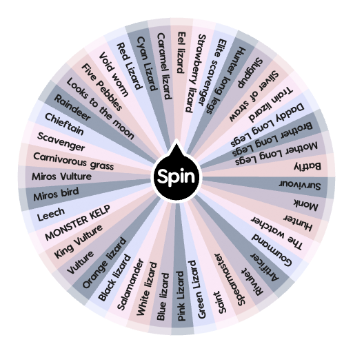 Rainworld every creature | Spin the Wheel - Random Picker