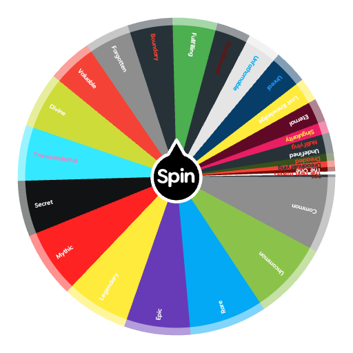 Rarity: Common to ??? (2026) | Spin The Wheel - Random Picker