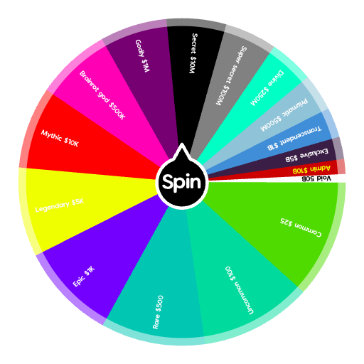 Rarity worths! | Spin The Wheel - Random Picker