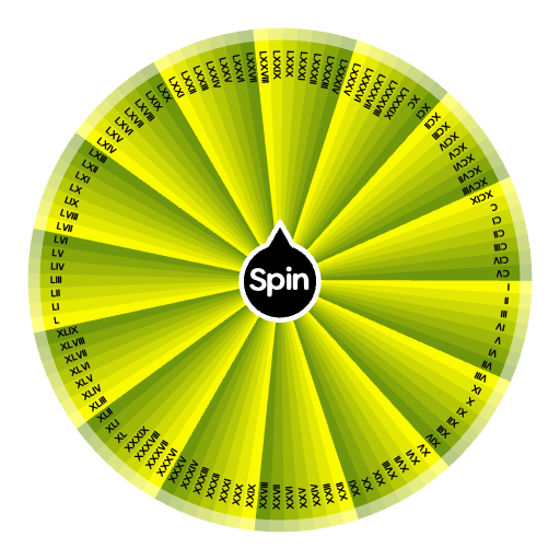 RNG but Roman (R-OMA-NG): Roman Numeral Wheel 1 to 105 | Spin the Wheel ...