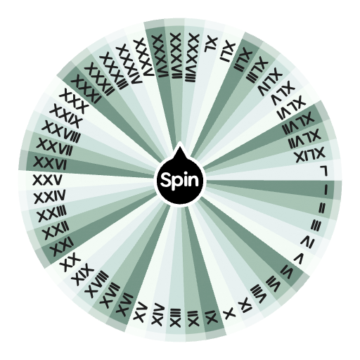 Roman numerals 1-50 | Spin the Wheel - Random Picker