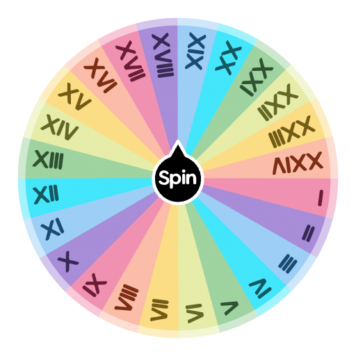 Roman numerals | Spin the Wheel - Random Picker
