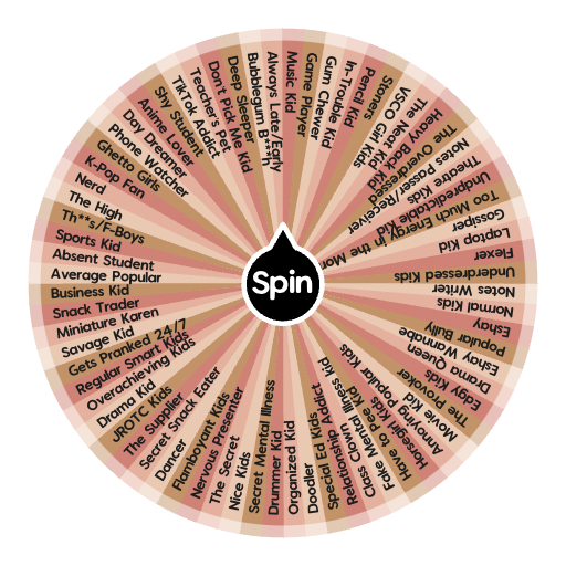 School Student Stereotypes | Spin the Wheel - Random Picker