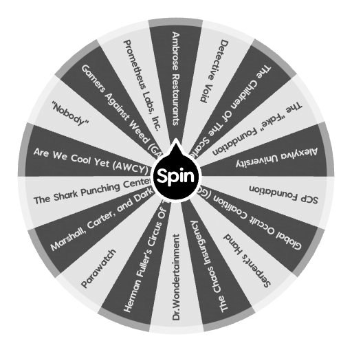 SCP Organizations | Spin the Wheel - Random Picker