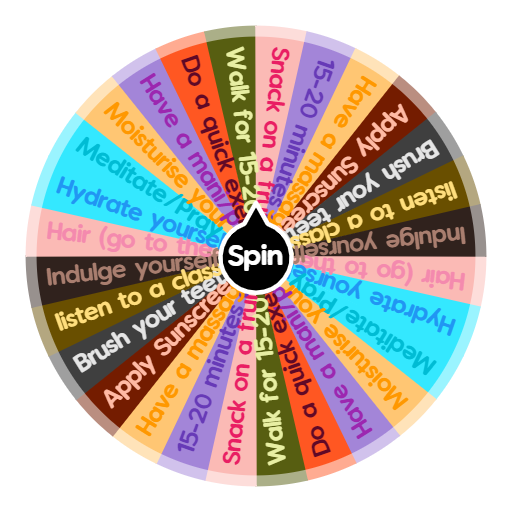 self-care edition | Spin the Wheel - Random Picker
