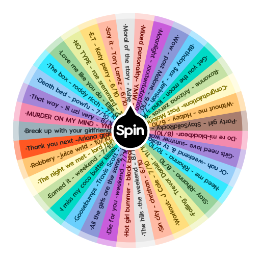 Slow Songs | Spin the Wheel - Random Picker