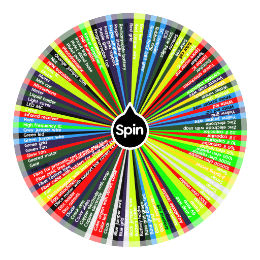 Snap circuits but colors show witch set & sorted by alphabetical orders | Spin the Wheel ...
