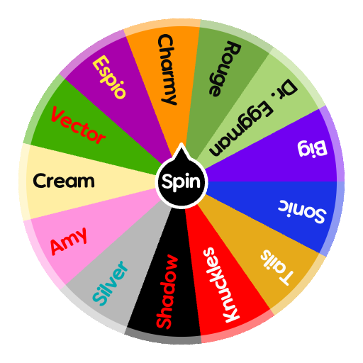 Sonic Character Selections | Spin The Wheel - Random Picker