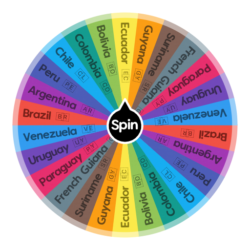 South America country | Spin the Wheel - Random Picker