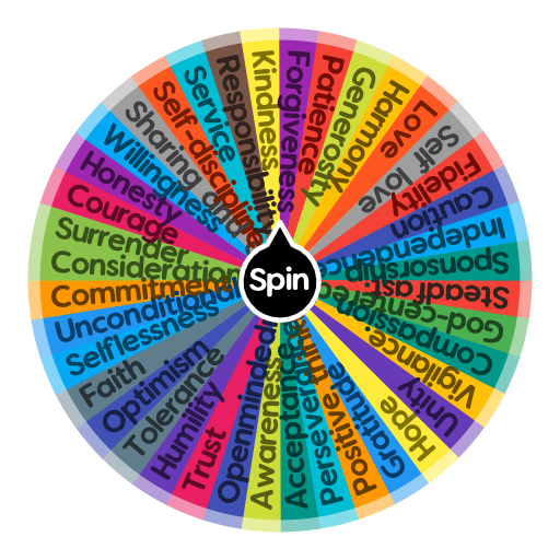 Spiritual Principles | Spin the Wheel - Random Picker