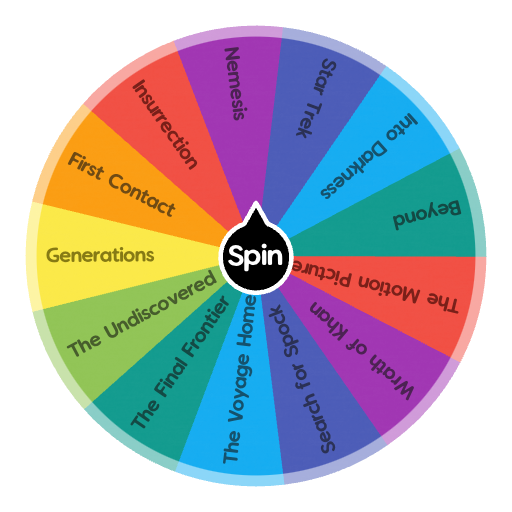 Star Trek movies | Spin the Wheel - Random Picker