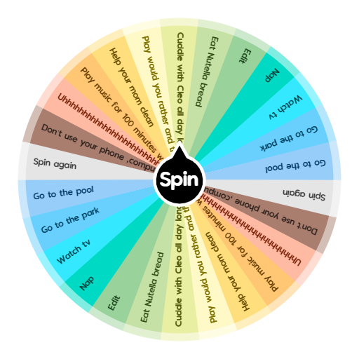 Stuff to do | Spin The Wheel App
