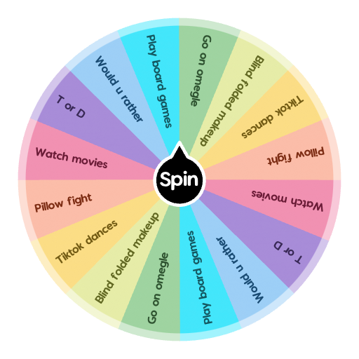 Stuff to do at the sleep over | Spin the Wheel - Random Picker