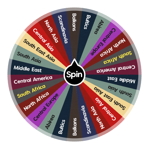 Sub continents | Spin the Wheel - Random Picker
