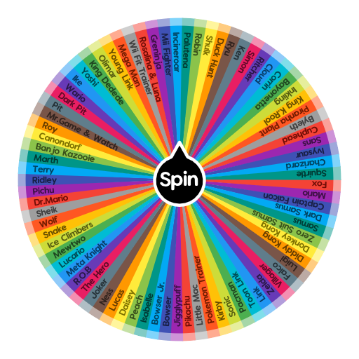 Super Smash Bros Characters (90) | Spin the Wheel - Random Picker