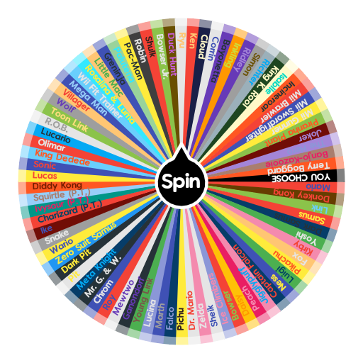 Super Smash Bros. ULTIMATE | Roster | Spin The Wheel App