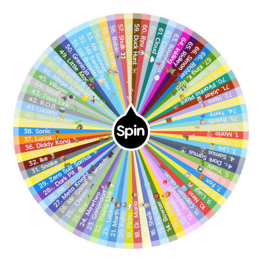 Super Smash Bros. Ultimate Character Wheel | Spin the Wheel - Random Picker