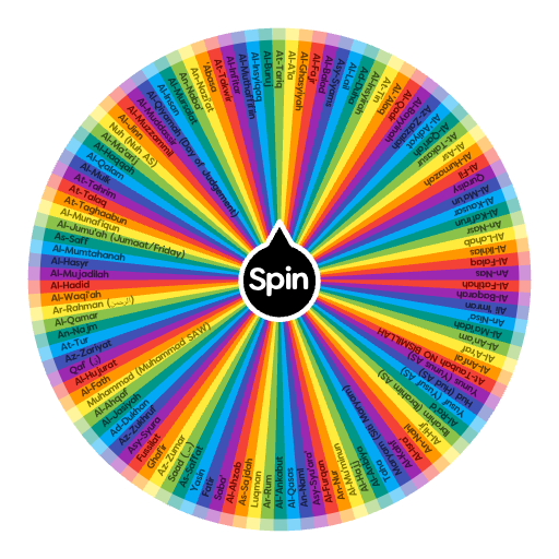 Surah in the Al-Qur'an | Spin The Wheel - Random Picker