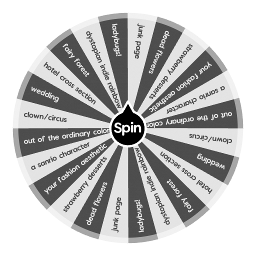 themes for a maximaist sketchbook page | Spin the Wheel - Random Picker
