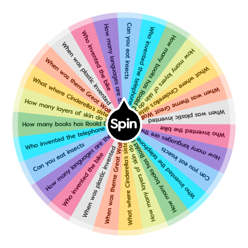 Things to find out or tell to someone | Spin the Wheel - Random Picker