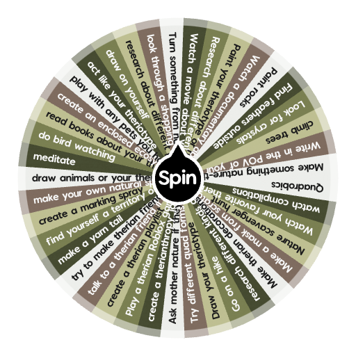 Things to do (therian edition) | Spin the Wheel - Random Picker