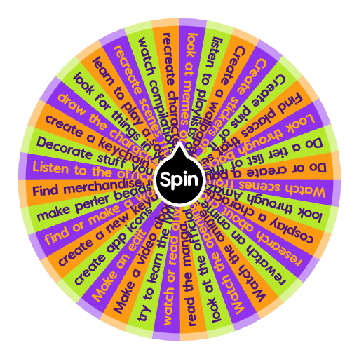 Things to do (obsessed-with-one-show edition 💀) | Spin the Wheel ...