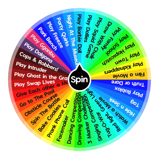 Things to do at a sleepover | Spin the Wheel - Random Picker