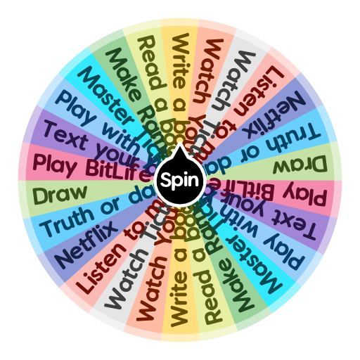 Things to do in Self Quarantine | Spin the Wheel - Random Picker
