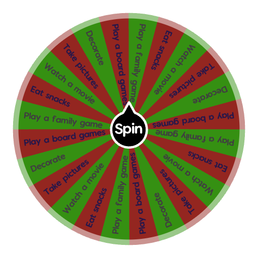 Things to do on x-mas | Spin the Wheel - Random Picker