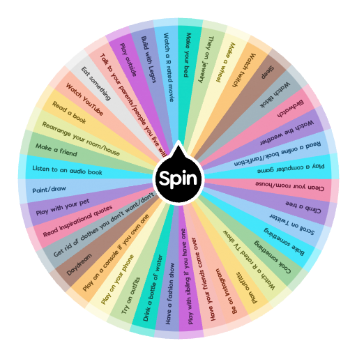 Things to do when your bored | Spin the Wheel - Random Picker