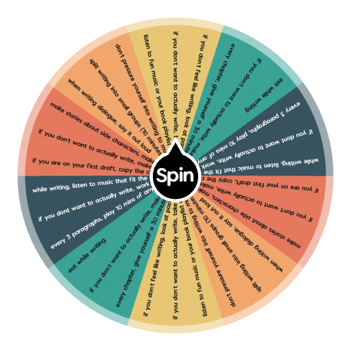 📖things to do while writing📚 | Spin the Wheel - Random Picker
