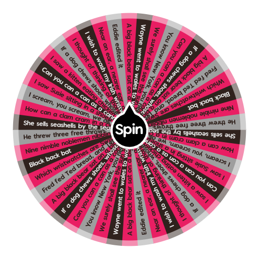 Tongue Twisters | Spin The Wheel App
