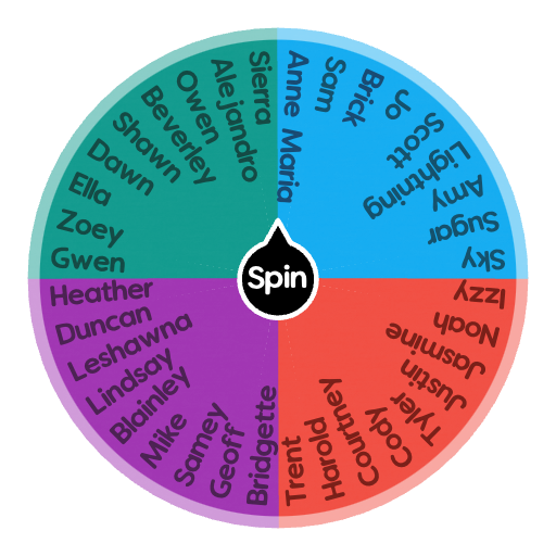 Total drama fan made Season 10(s1-s6) | Spin the Wheel - Random Picker