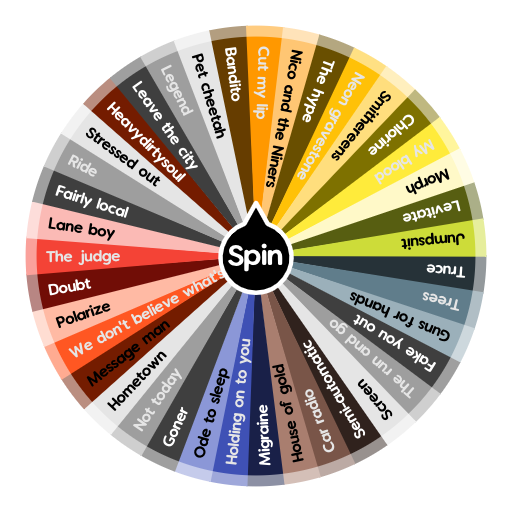 TØP songs | Spin The Wheel - Random Picker