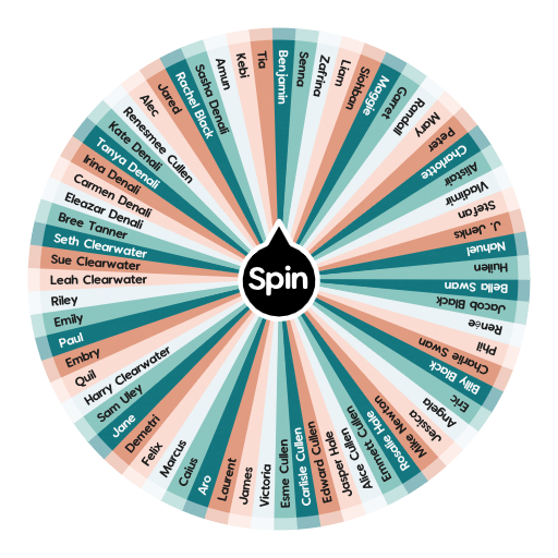 Twilight Characters | Spin the Wheel - Random Picker