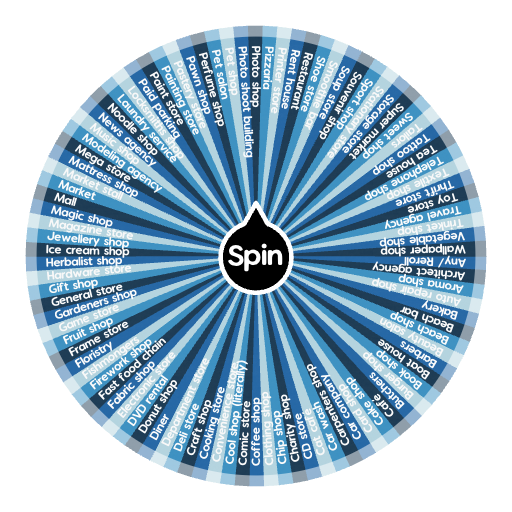 Types of Shops | Spin the Wheel - Random Picker
