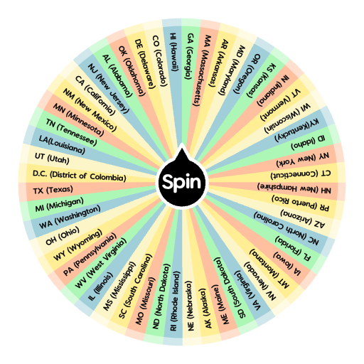 U.S States Wheel 🇺🇸 Puerto Rico and D.C. | Spin the Wheel - Random Picker