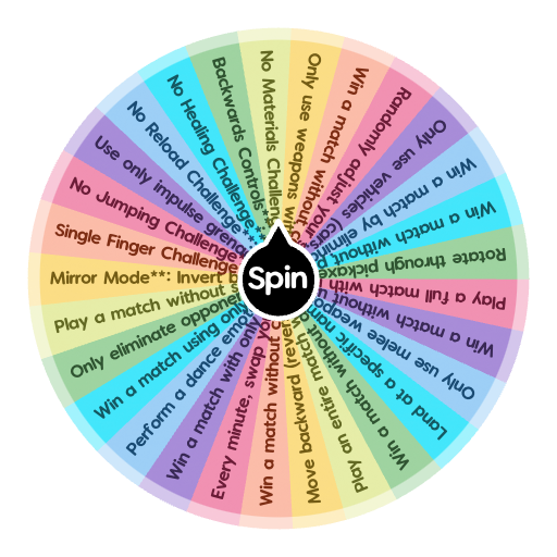 Unique Fortnite challenges | Spin the Wheel - Random Picker