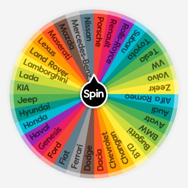 Car brands | Spin The Wheel - Random Picker